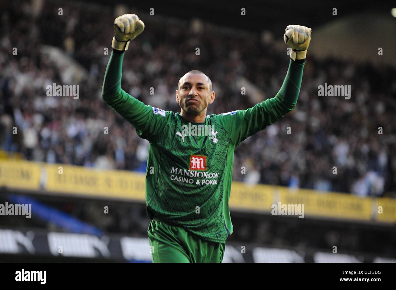 Tottenham hotspur goalkeeper heurelho gomes celebrates after the final ...