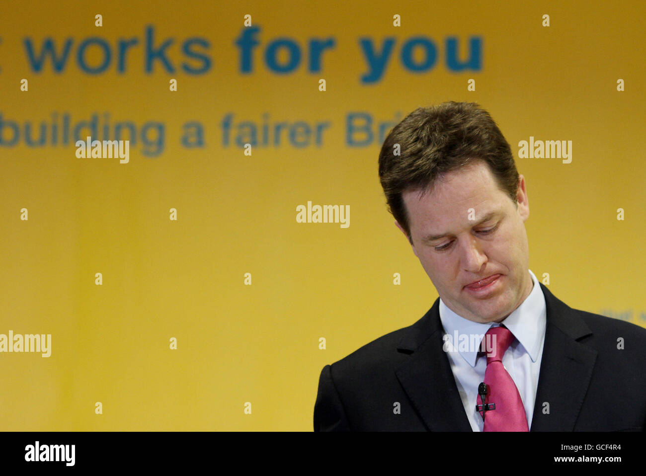General election press conference work foundation in london hi-res ...