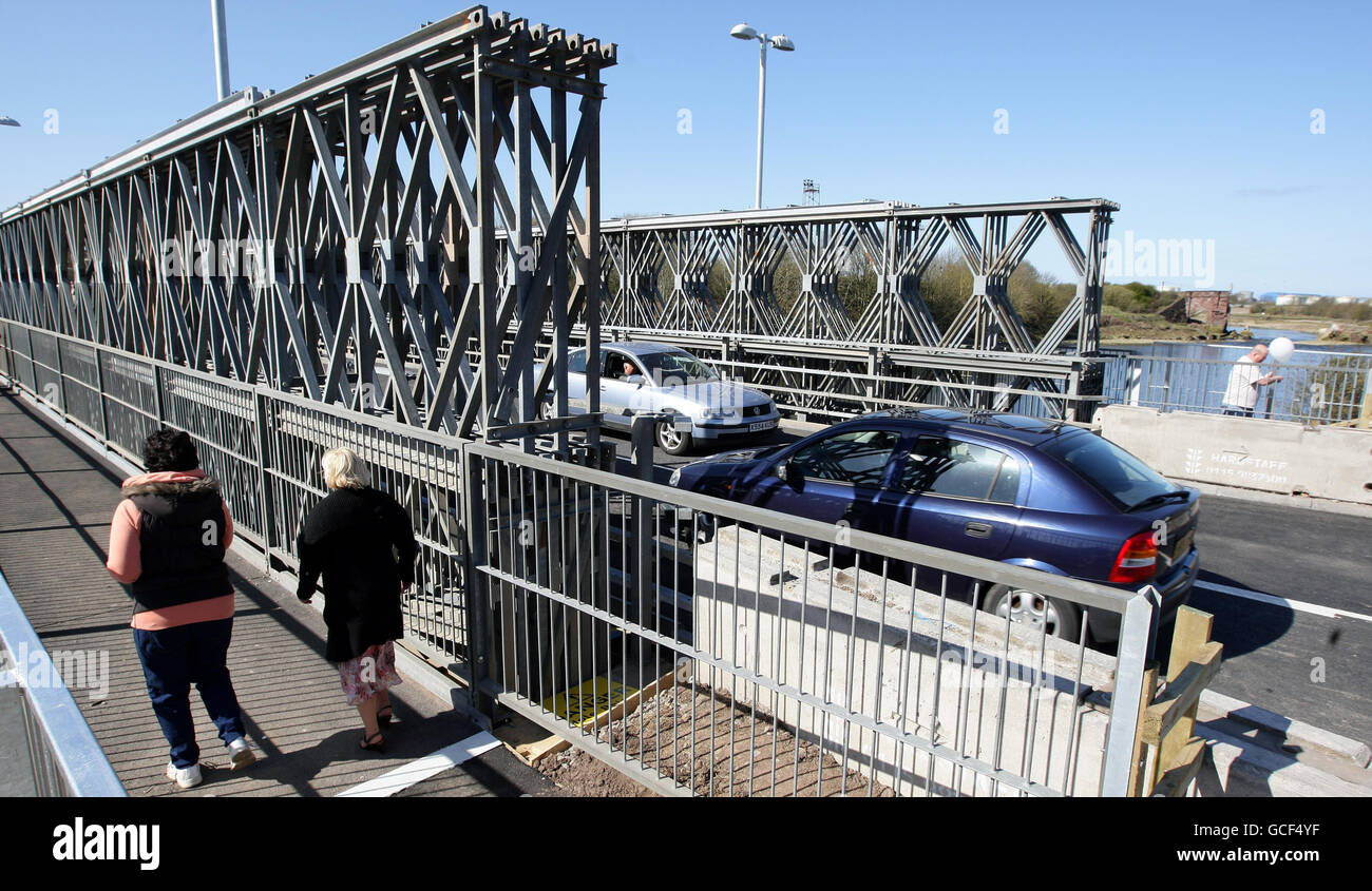 Temporary pedestrian bridge hi-res stock photography and images - Alamy