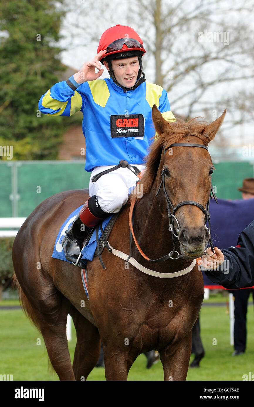 Jockey Declan Cannon celebrates winning the Dubai Duty Free Golf World ...