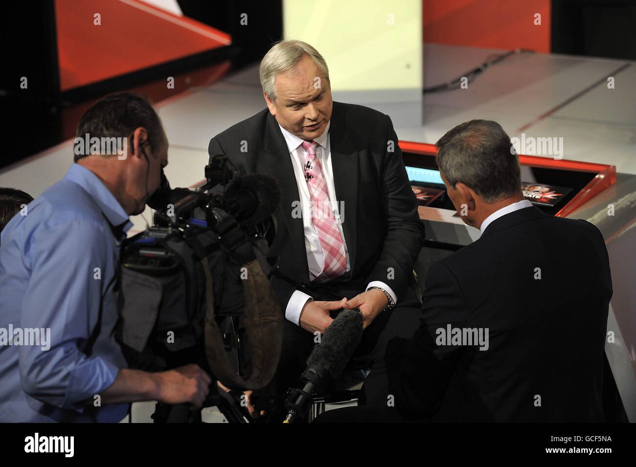 Sky News presenter Adam Boulton is interviewed by fellow Sky News ...