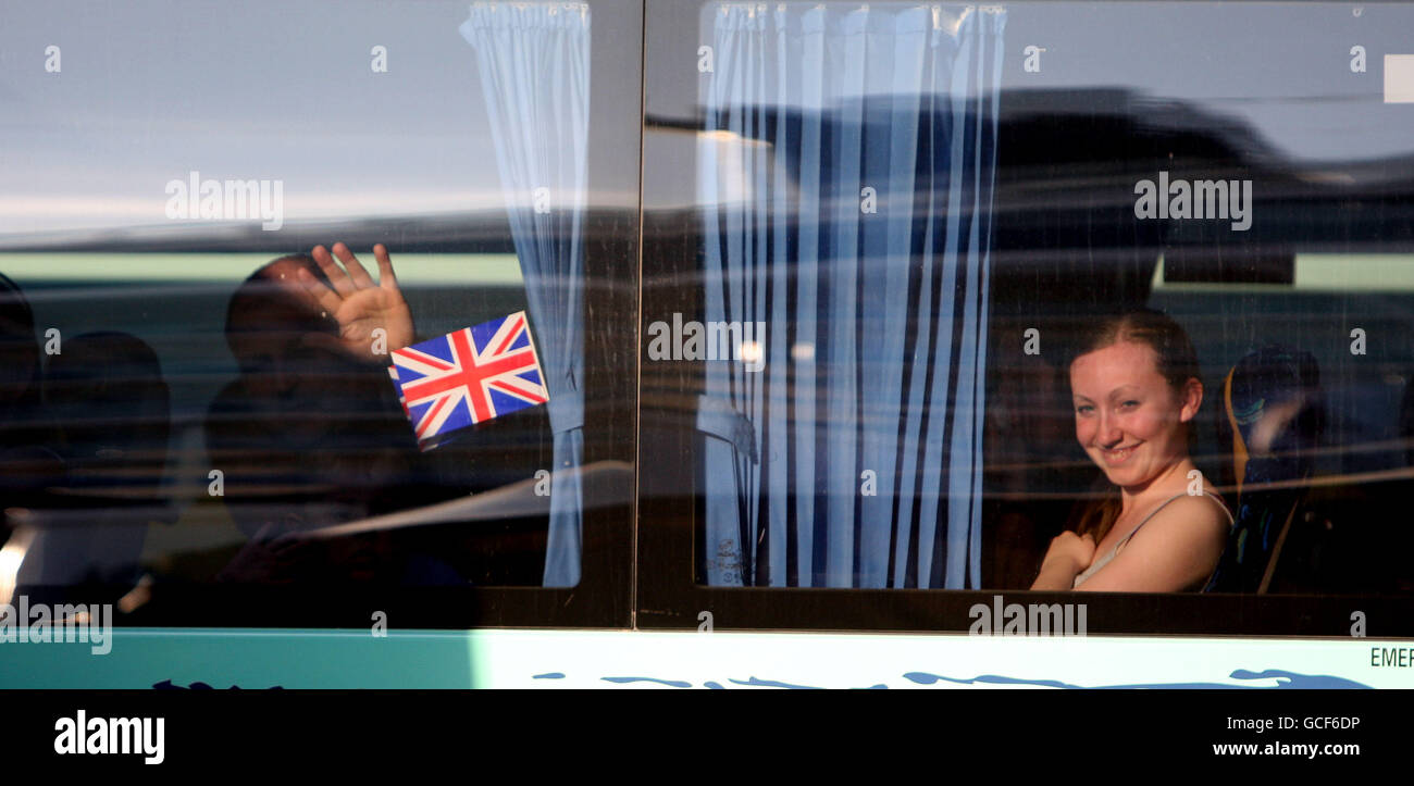 Half length mid top smiling union jack flag mangak hi-res stock ...