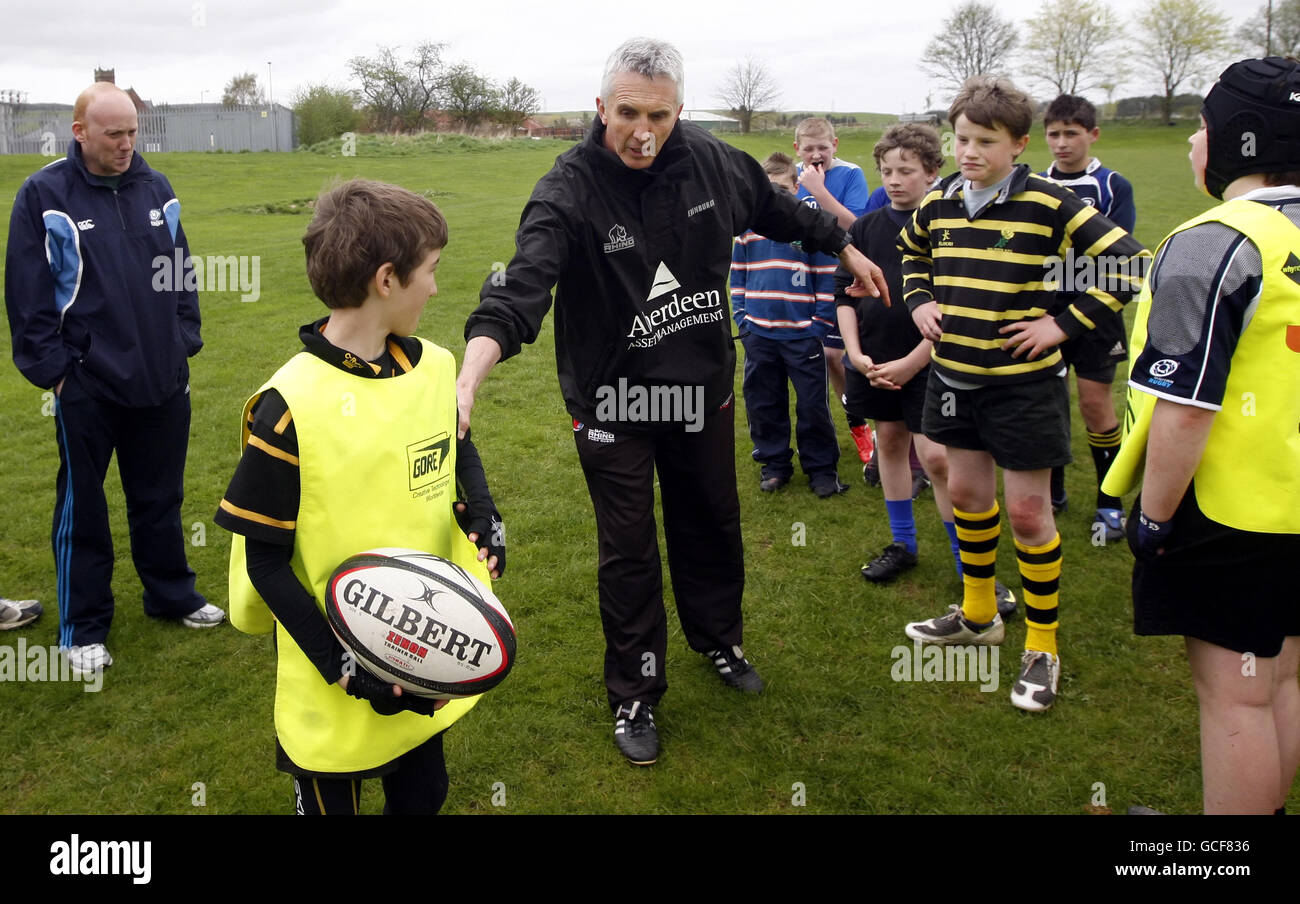 Rugby Union - Rob Moffat Coaching Session - Earlston High School Stock ...