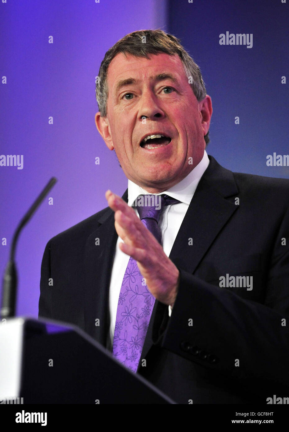 Communities secretary John Denham speaks during a press conference ...
