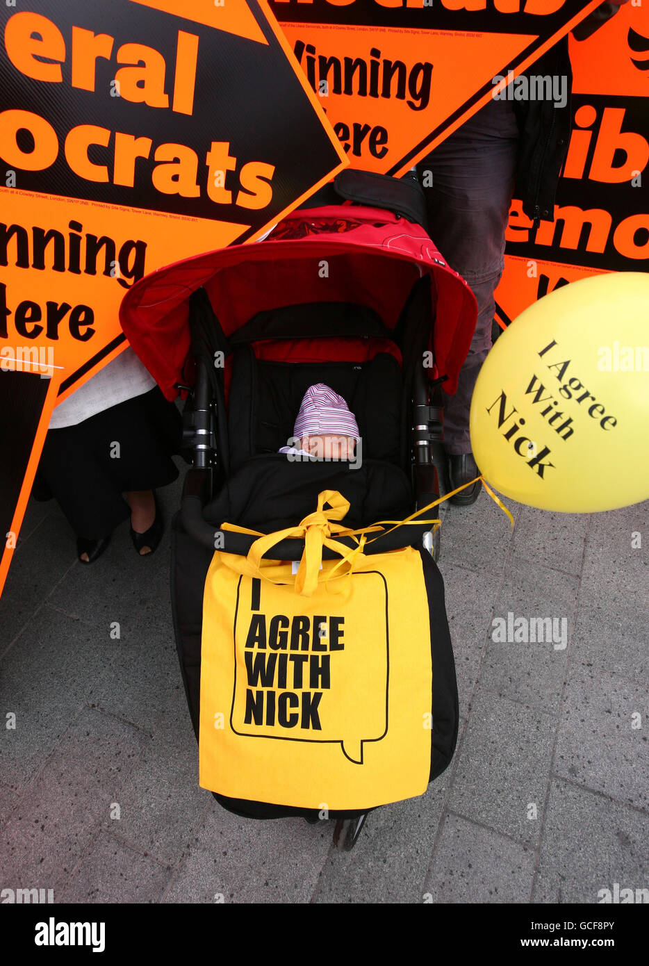 Three-week-old Emily Otten lends her support to Liberal Democrat Leader ...