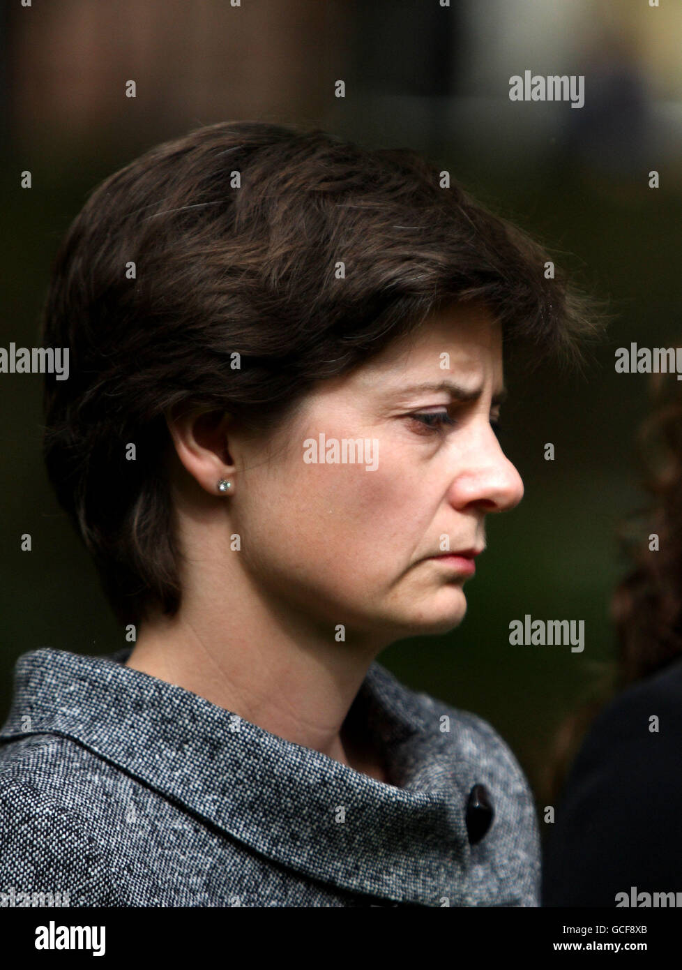 Sally Thornloe, wife of Lt Col Rupert Thornloe, outside the town Hall ...