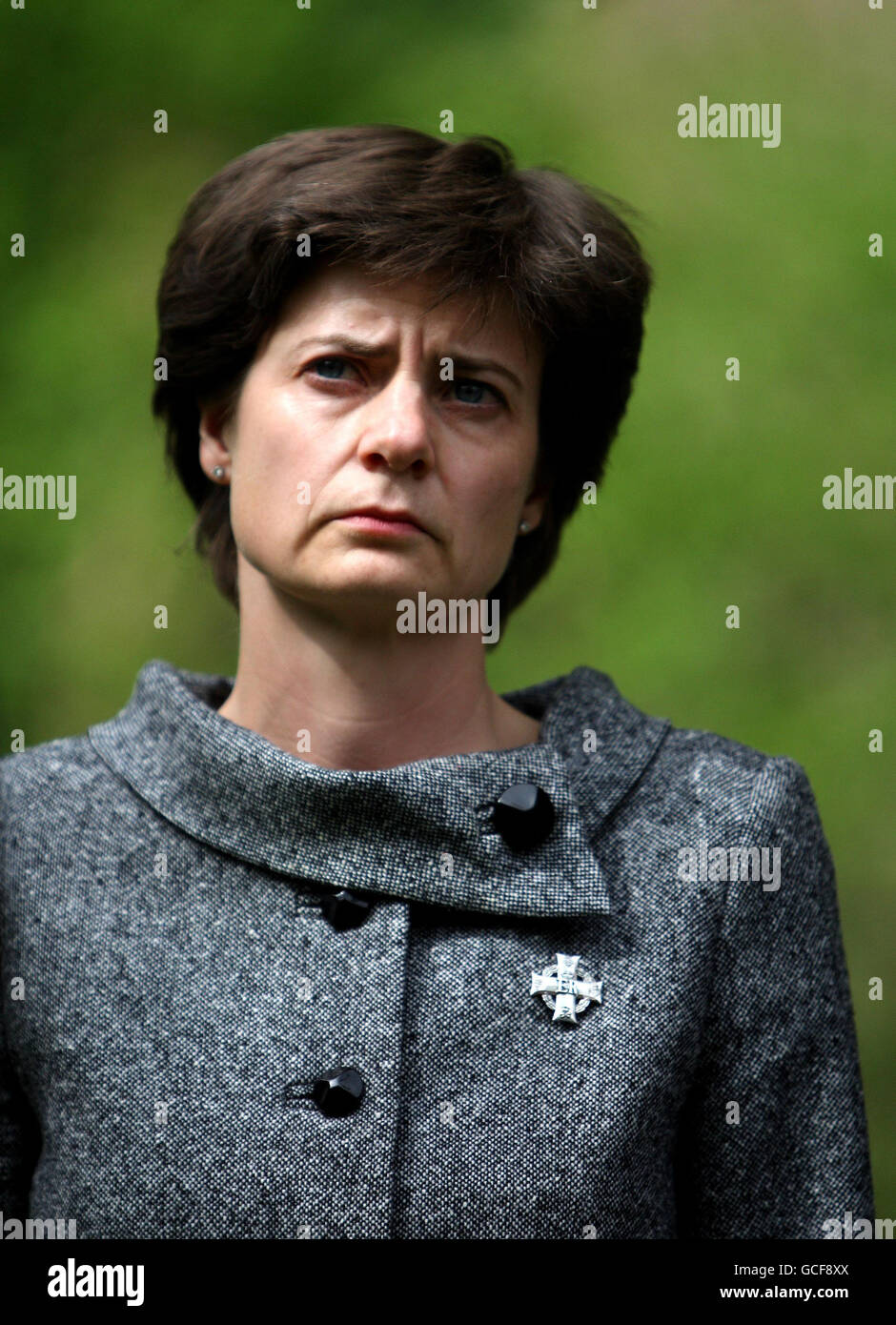 Sally Thornloe, wife of Lt Col Rupert Thornloe, outside the town Hall ...