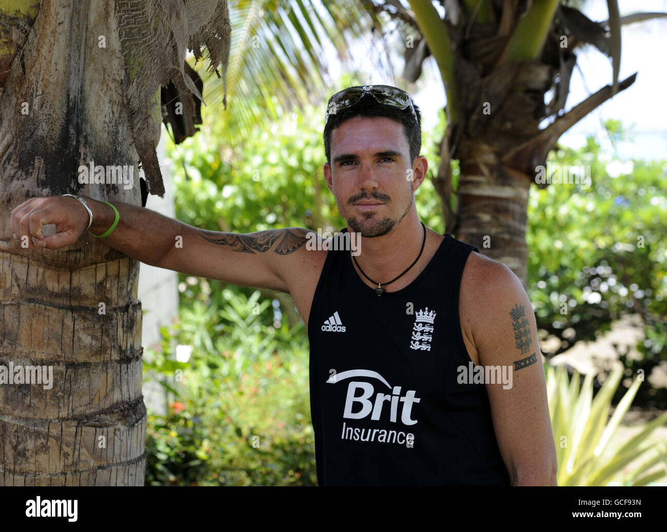 Cricket kevin pietersen photocall barbados hi-res stock photography and ...