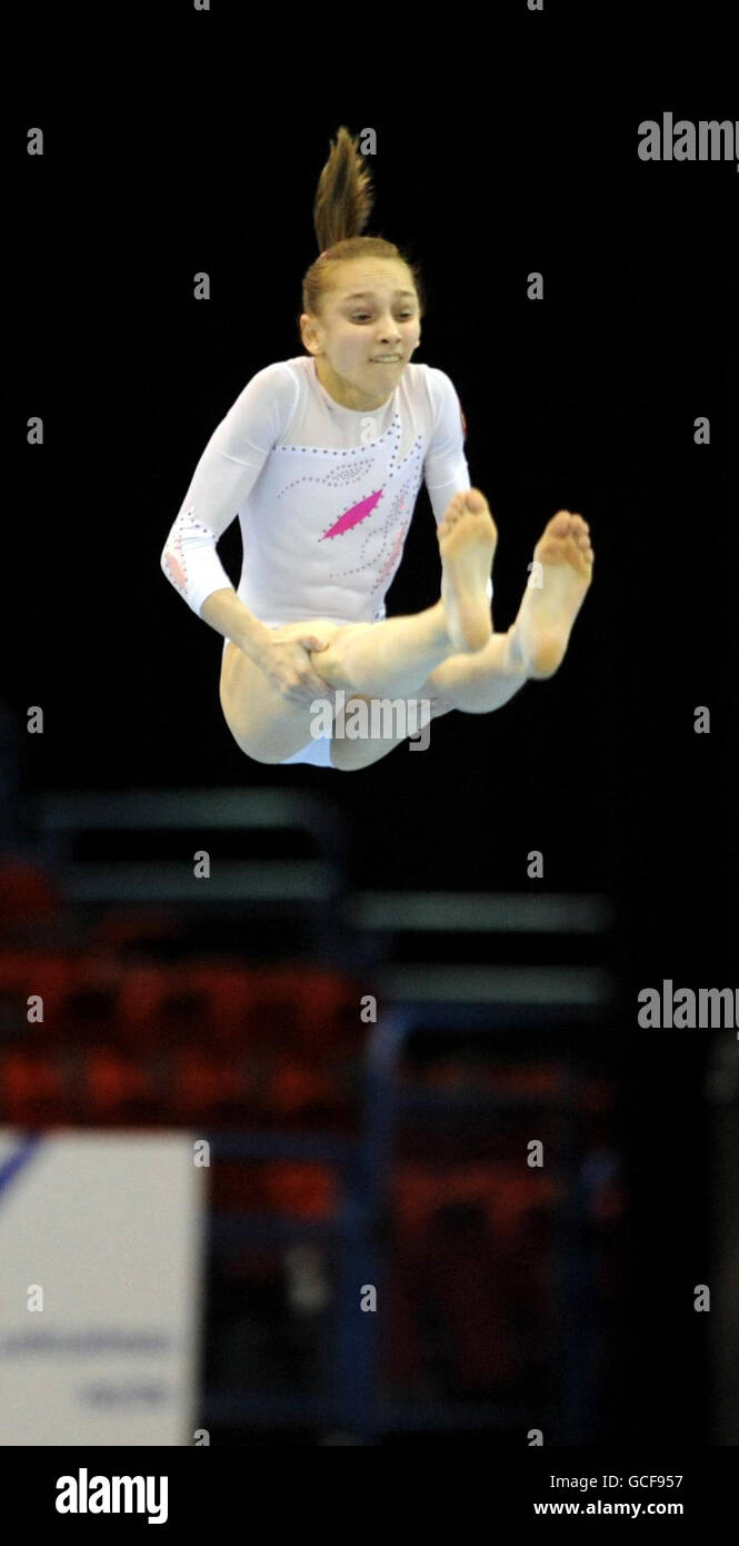 Russia's Victoria Komova competes on the floor during the European ...