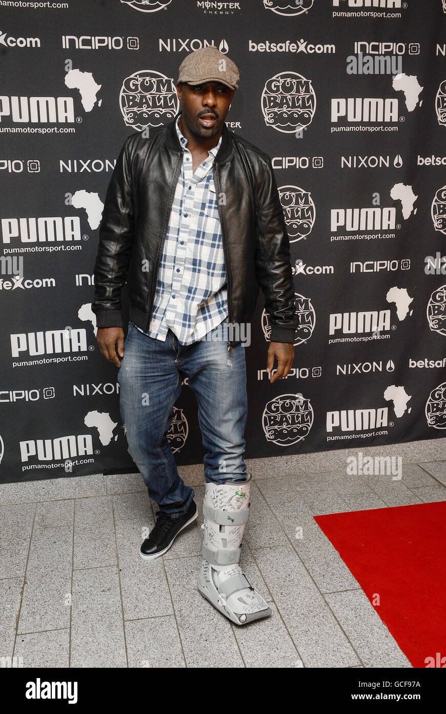 Idris Elba arrives at the Gumball Rally launch party at The Crypt, in ...