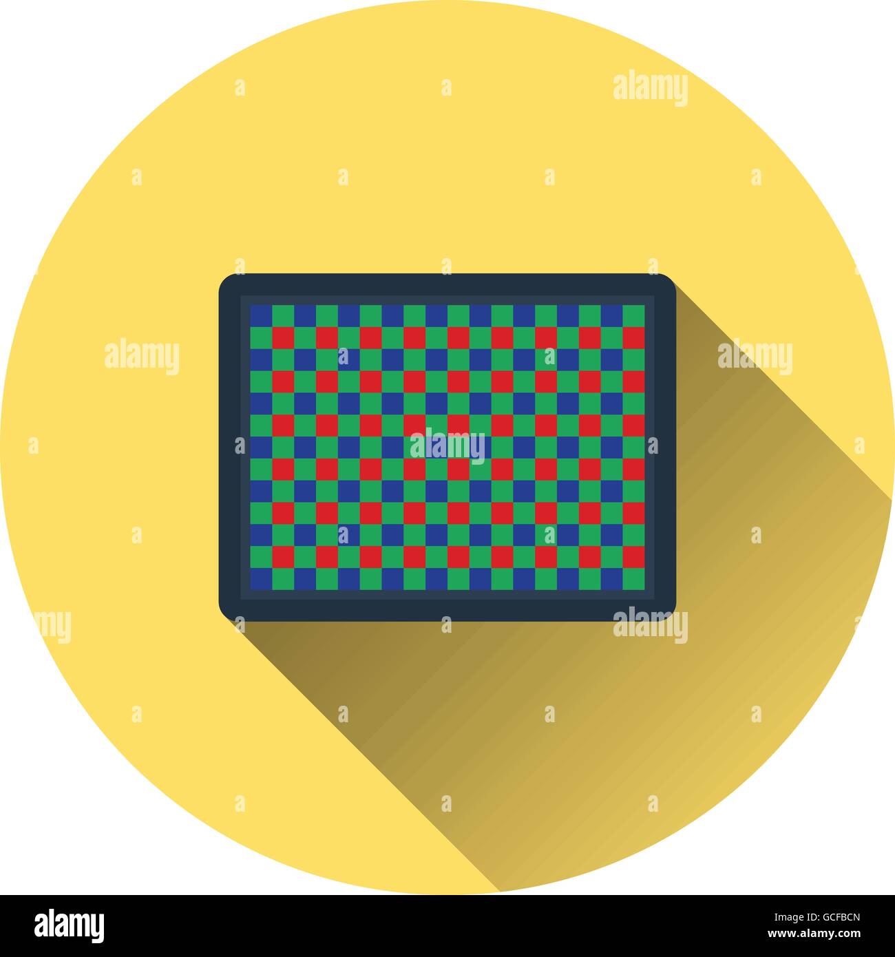 Icon of photo camera sensor. Flat color design. Vector illustration ...