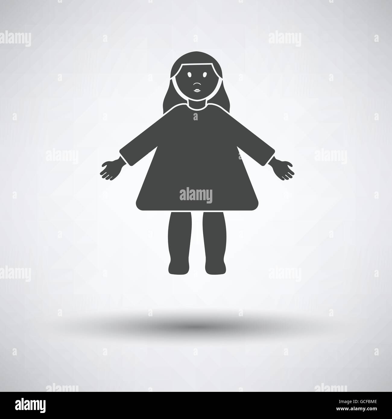 Doll girl smiling face Stock Vector Images - Alamy