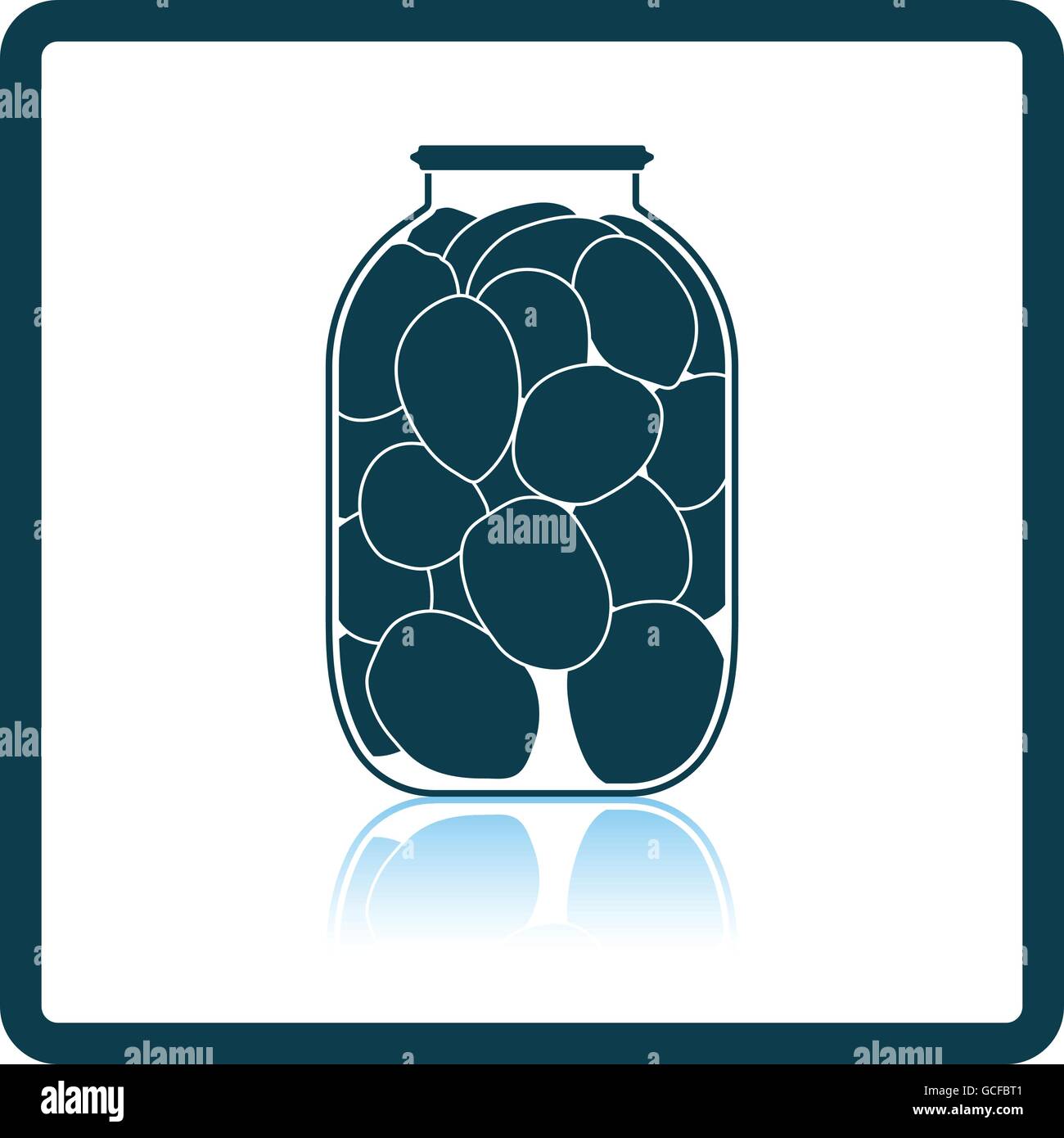 Canned tomatoes icon. Shadow reflection design. Vector illustration ...