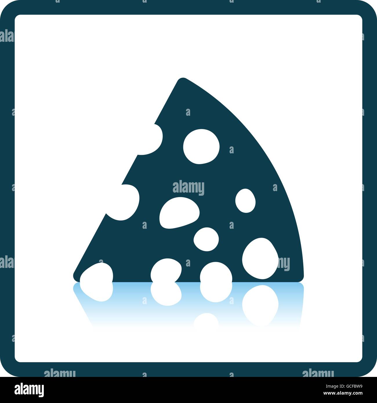 Cheese icon. Shadow reflection design. Vector illustration Stock Vector ...