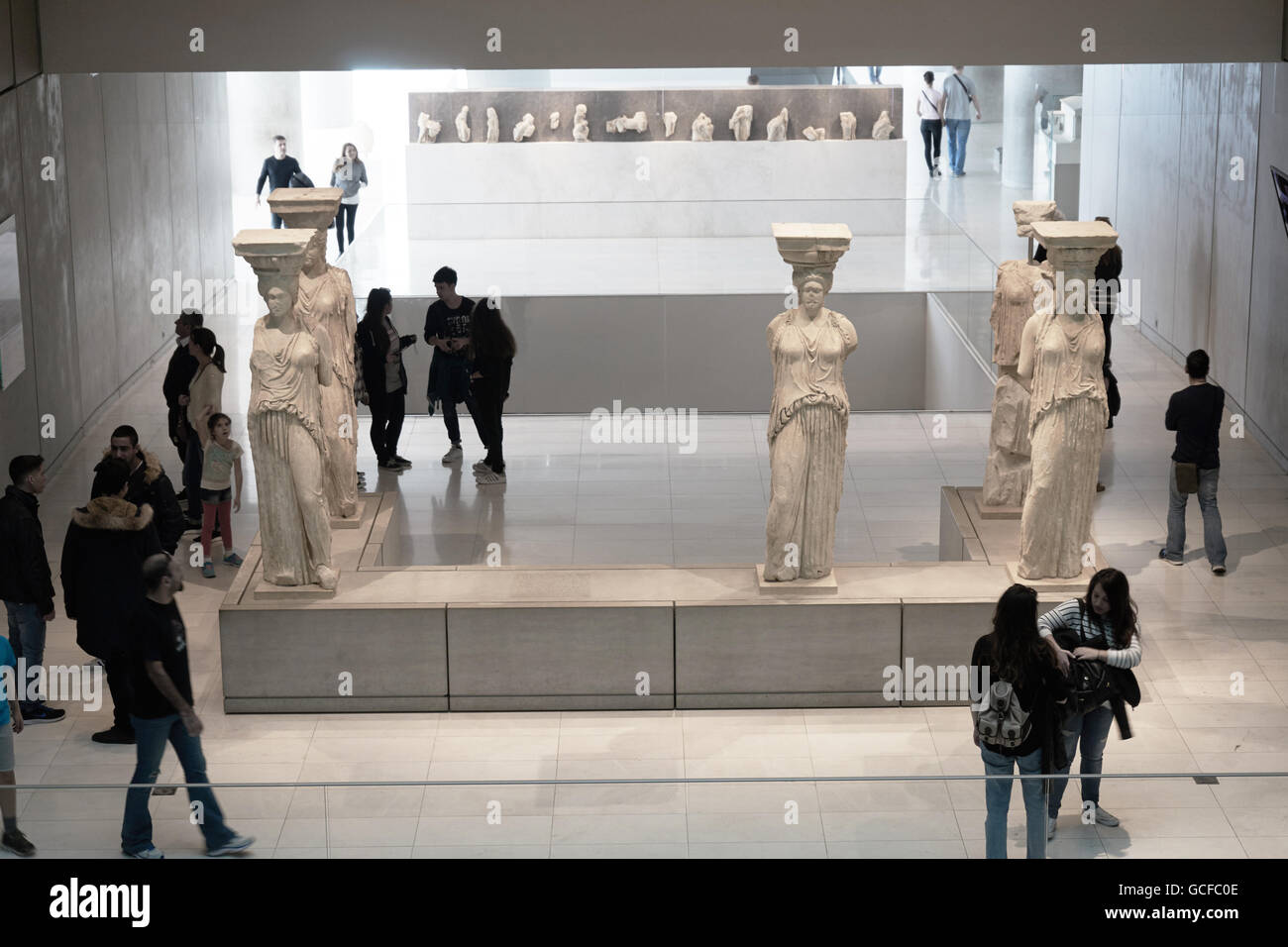ATHENS, GREECE - FEBRUARY 25, 2016: Interior view of the new Acropolis ...