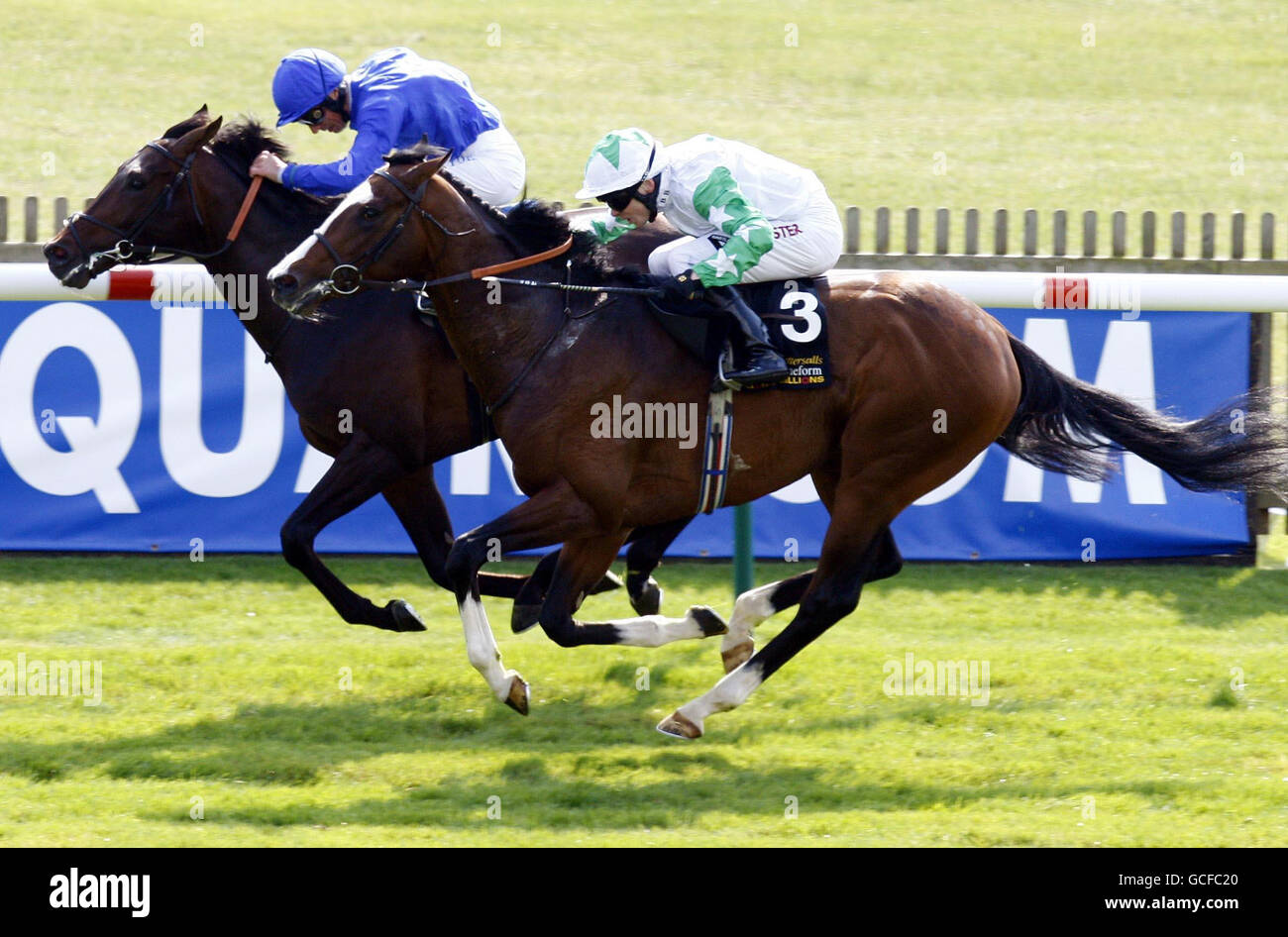 Coordinated Cut and jockey Jamie Spencer (right) go on to win the ...