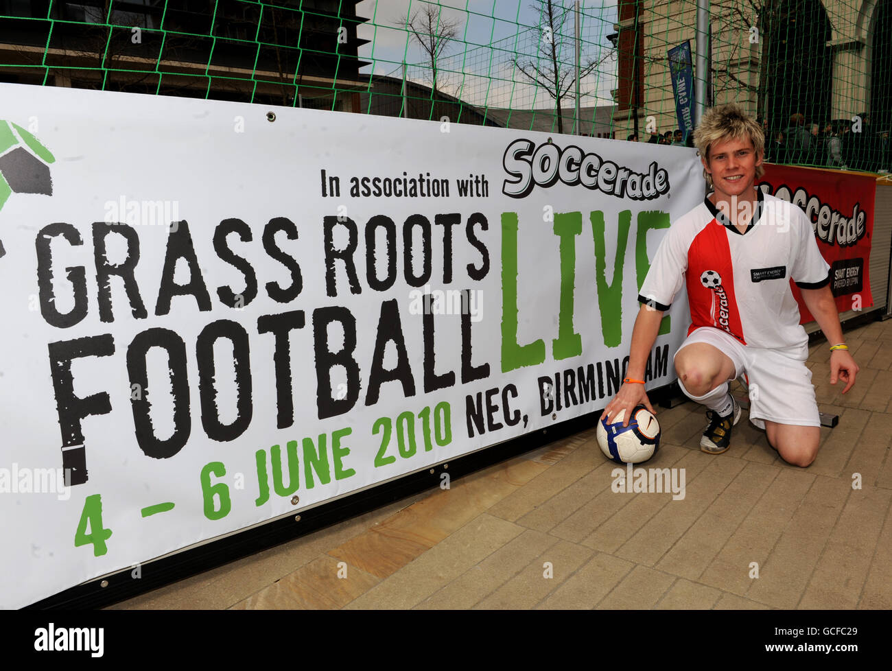 Football Freestyle World Champion John Farnworth during the Grass Roots ...