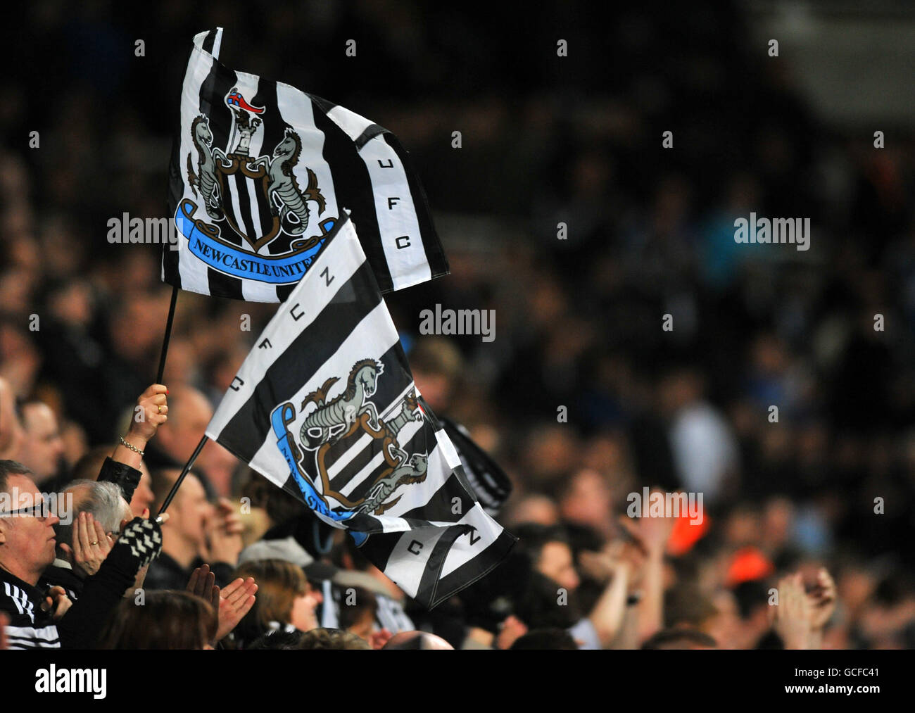Newcastle United fans in the stands at St James' Park Stock Photo - Alamy