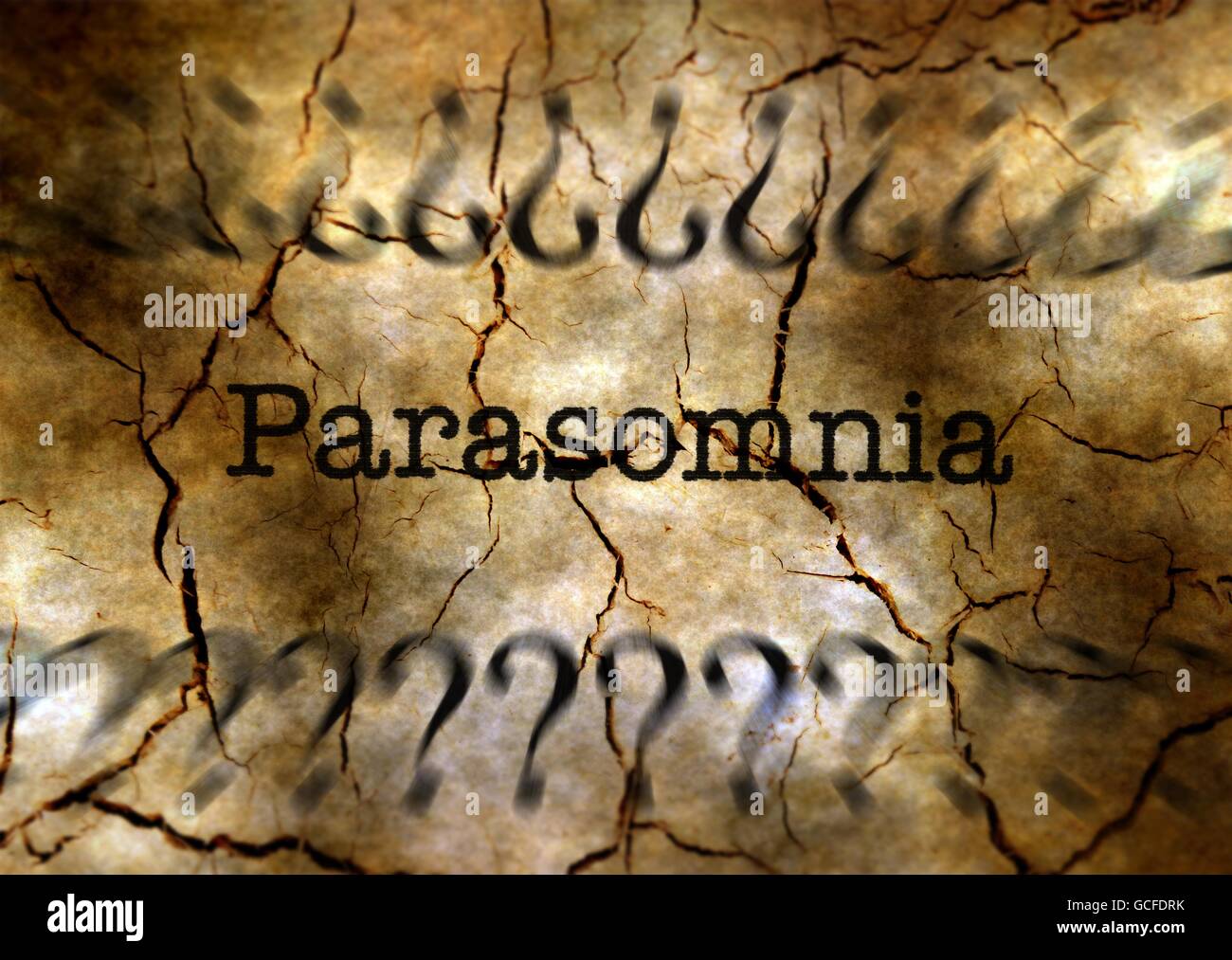 Parasomnia disease grunge concept Stock Photo - Alamy
