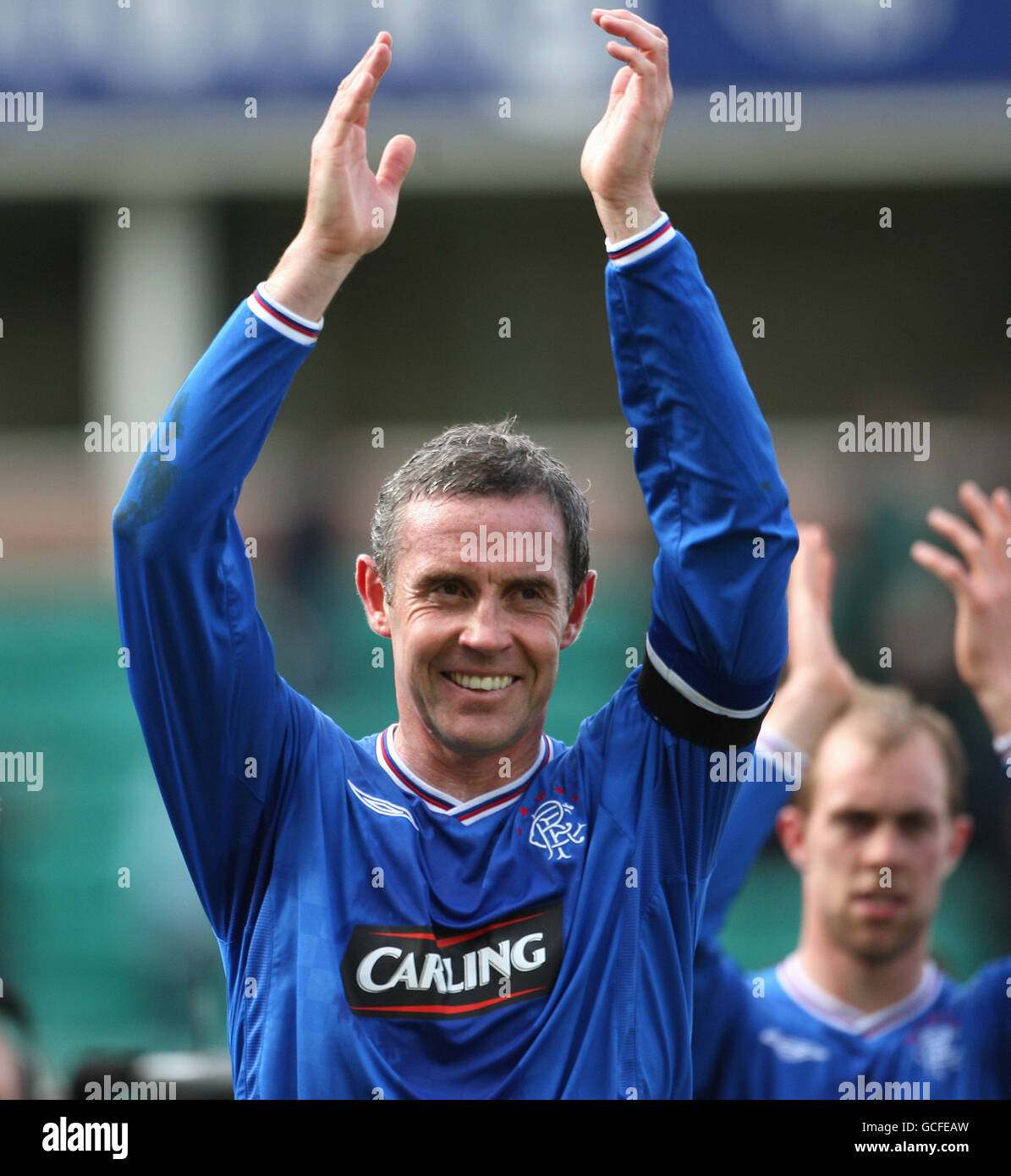 Rangers david weir celebrates winning the scottish premier league hi ...