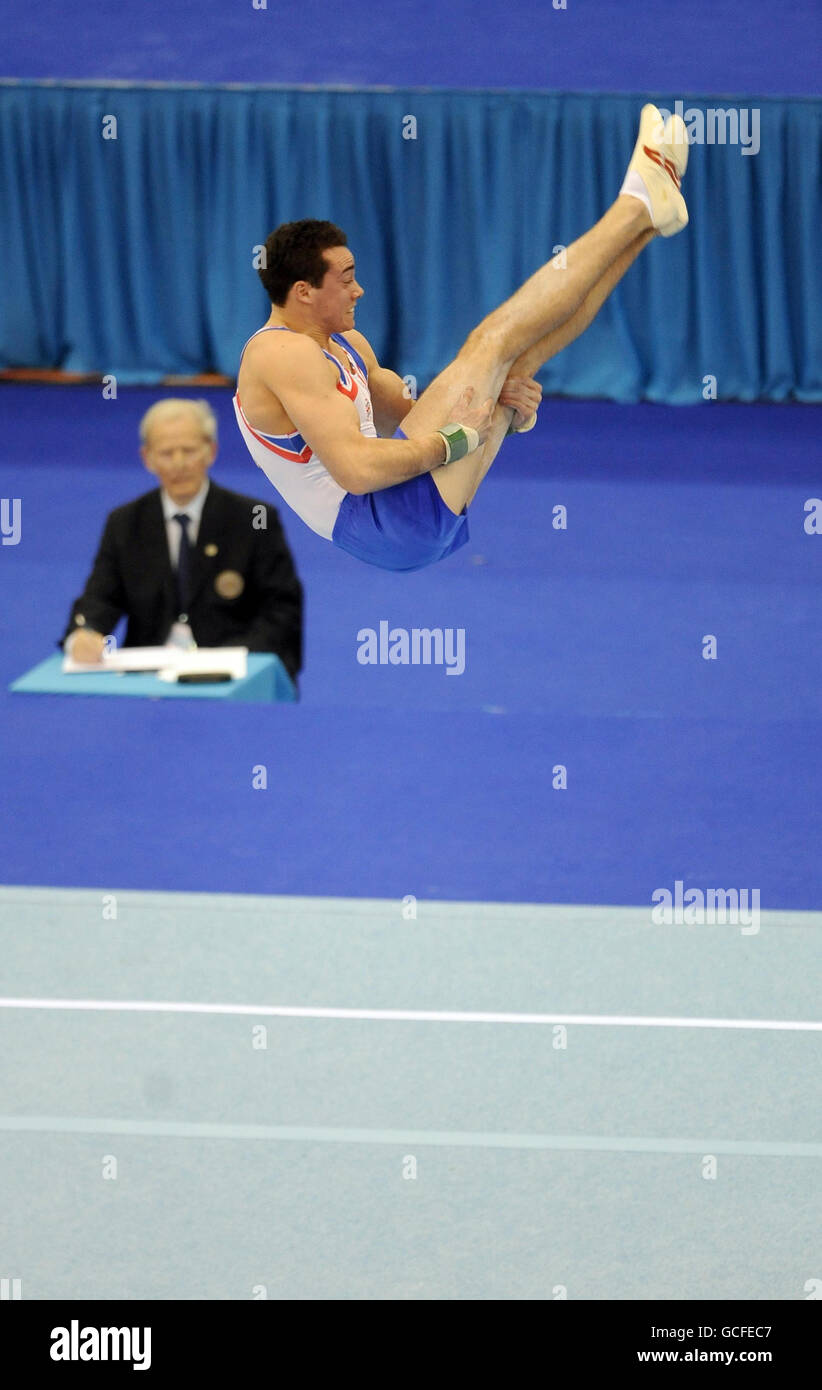 Great Britain's Kristian Thomas competes on the floor in the Individual ...