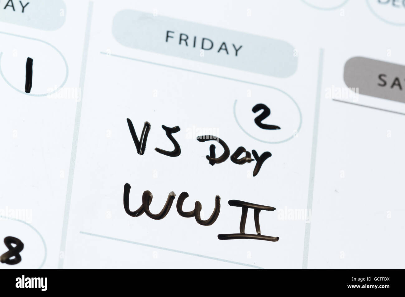 close up of a daily planner or calendar with a hand written message for ...