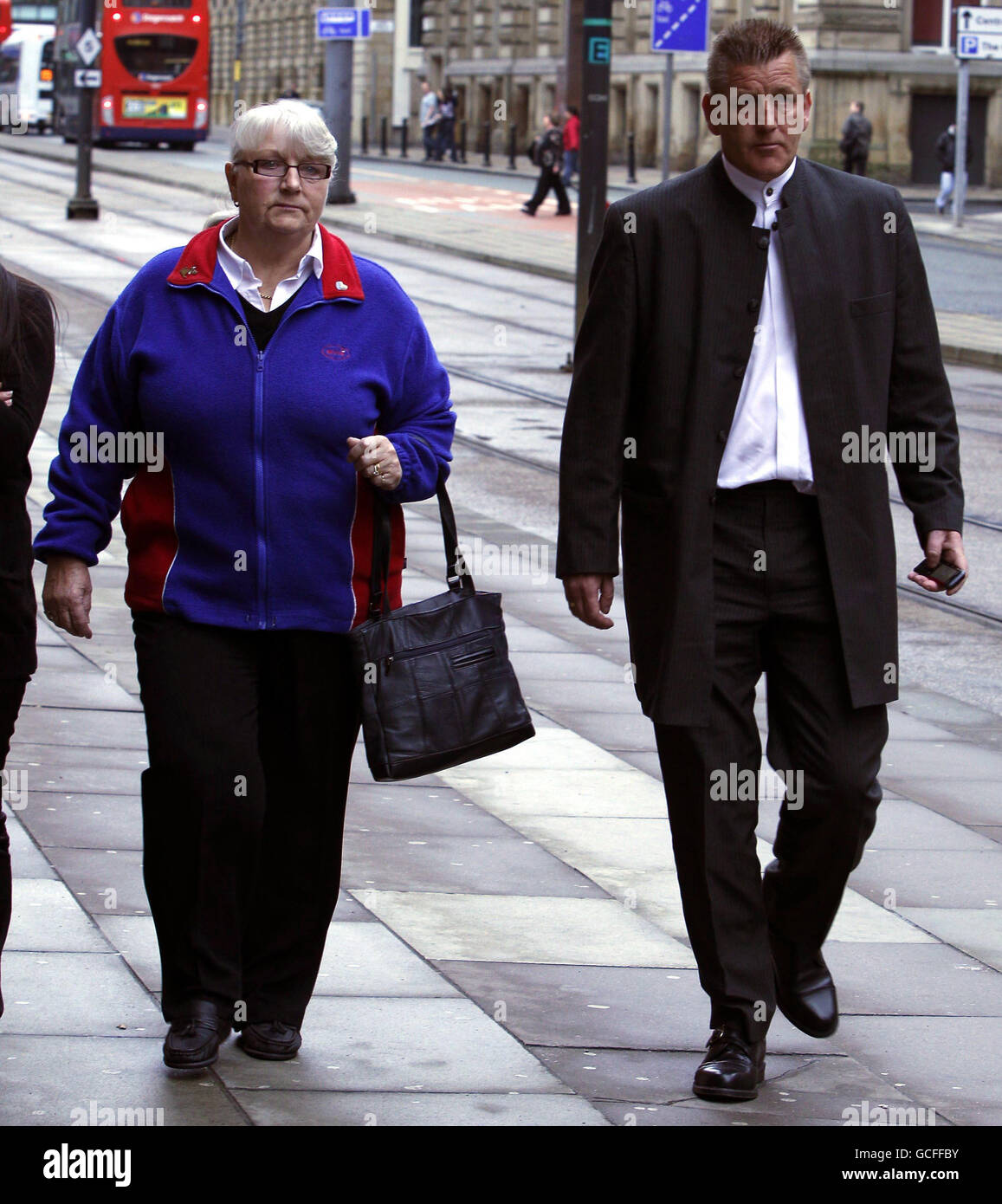 Joan Higgins arrives at Manchester's Minshall Street Crown Court with ...