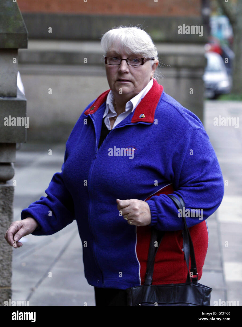 Joan Higgins arrives at Manchester's Minshall Street Crown Court Stock ...