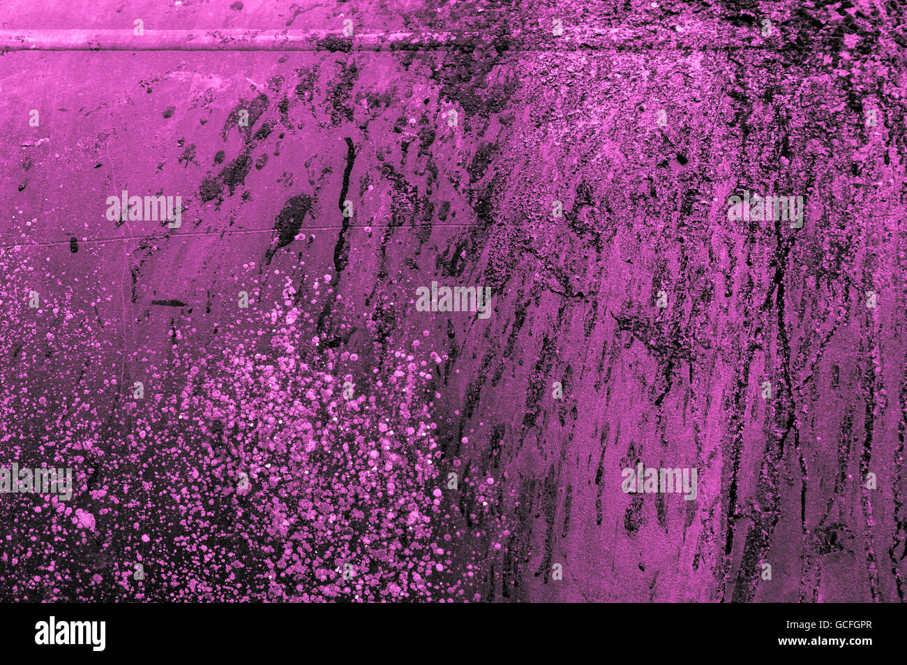 old rusty purple pink or purplish pinkish violet iron metal wall with ...