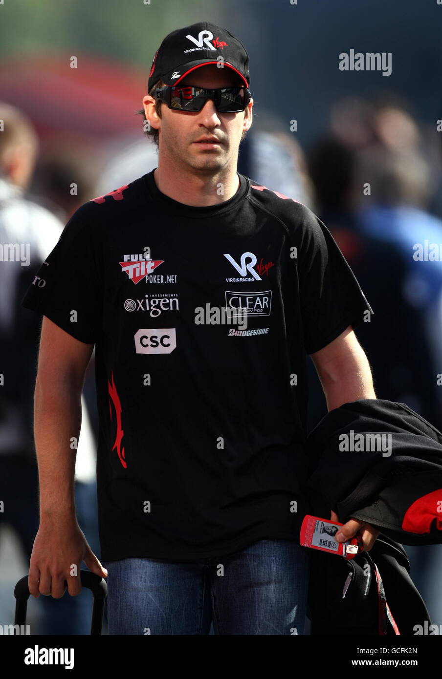 Virgin racings timo glock at the catalunya circuit hi-res stock ...