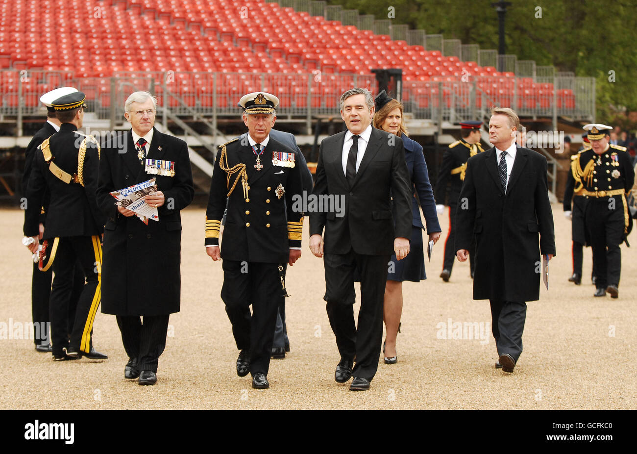 The Prince of Wales and Prime Minister Gordon Brown and his wife Sarah ...