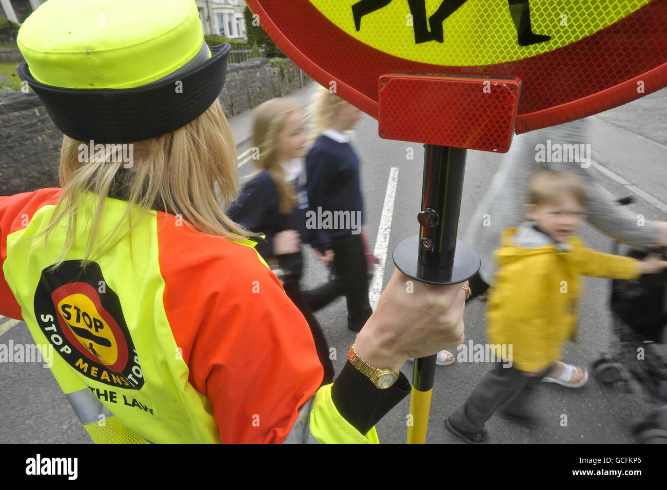 Lollipop cam to help school crossing patrols hi-res stock photography ...