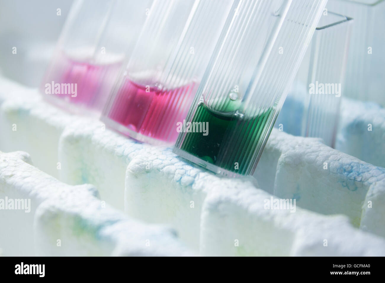 Three test tubes for medical tests Stock Photo - Alamy