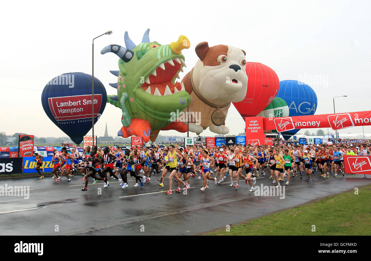 Balloons at marathon start hi-res stock photography and images - Alamy