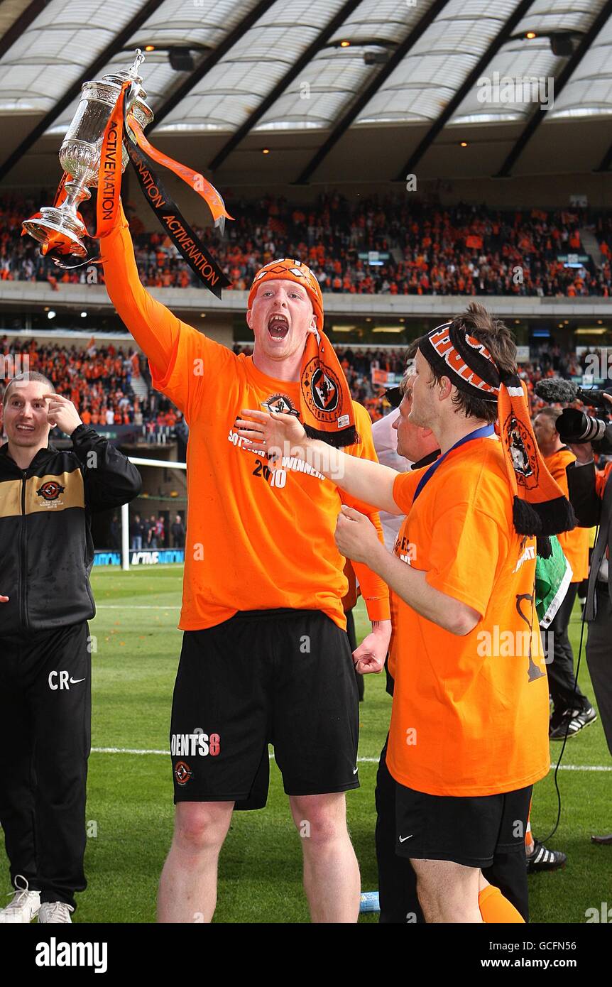 Dundee United's Garry Kenneth (left) and Craig Conway celebrate their ...