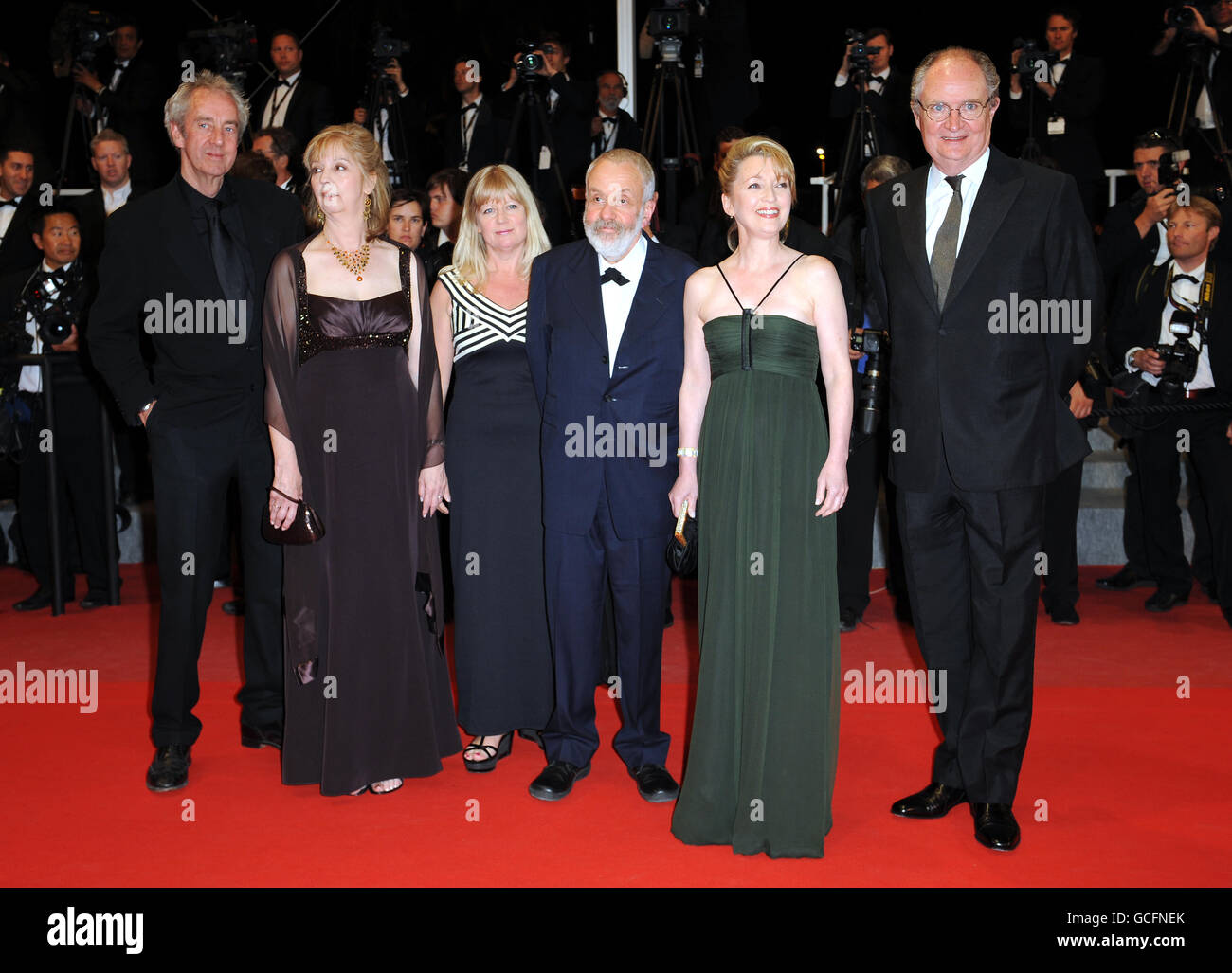 (Left to right) Dick Pope, Ruth Sheen, Georgina Lowe, director Mike ...