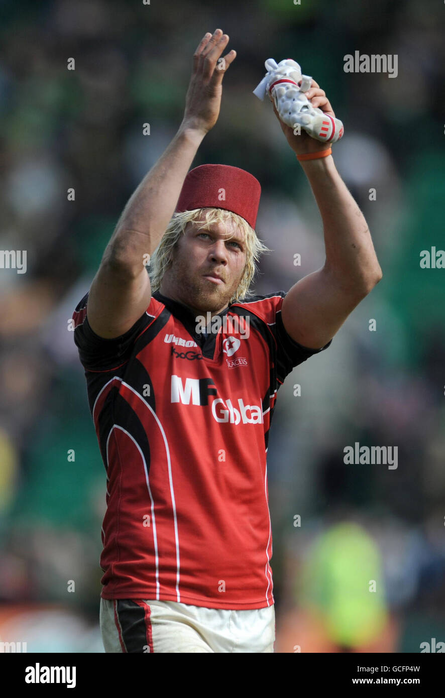 Saracens' Mouritz Botha celebrates his sides win after the final ...