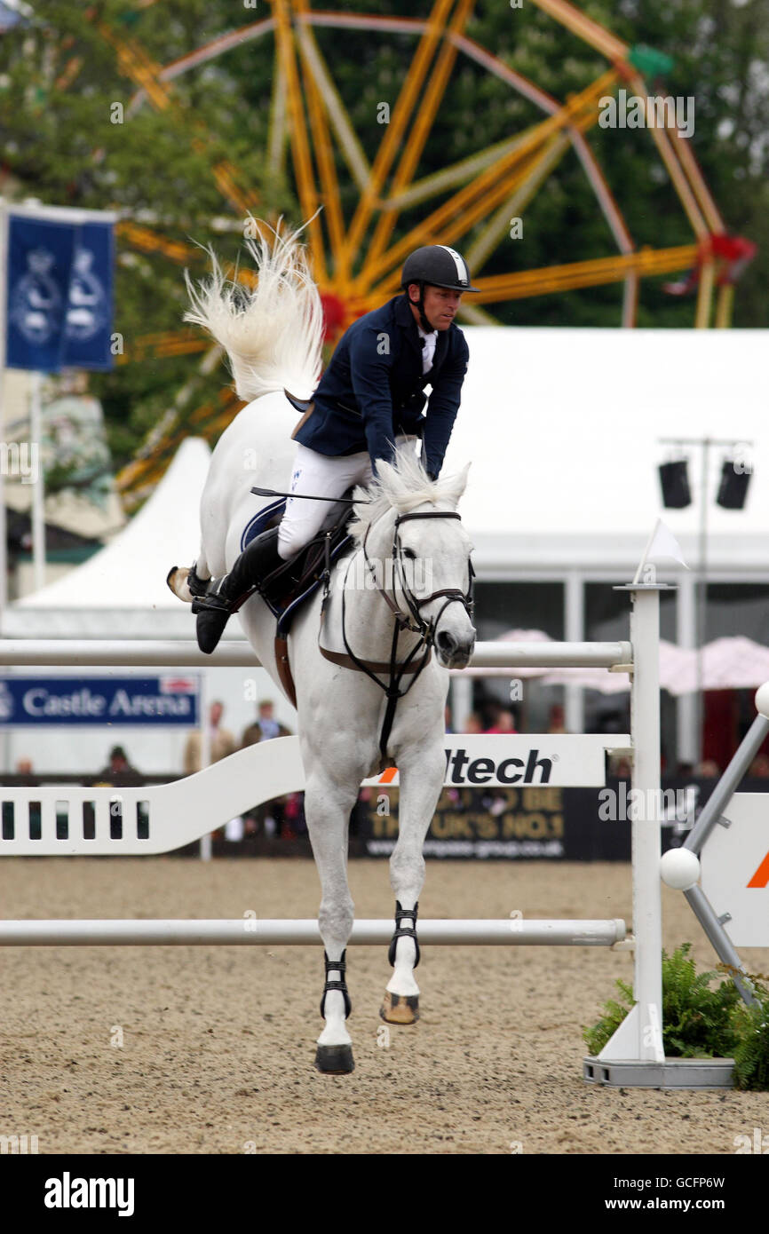 Robert Bevis riding Courtney VI competes in the Royal Windsor Grand ...