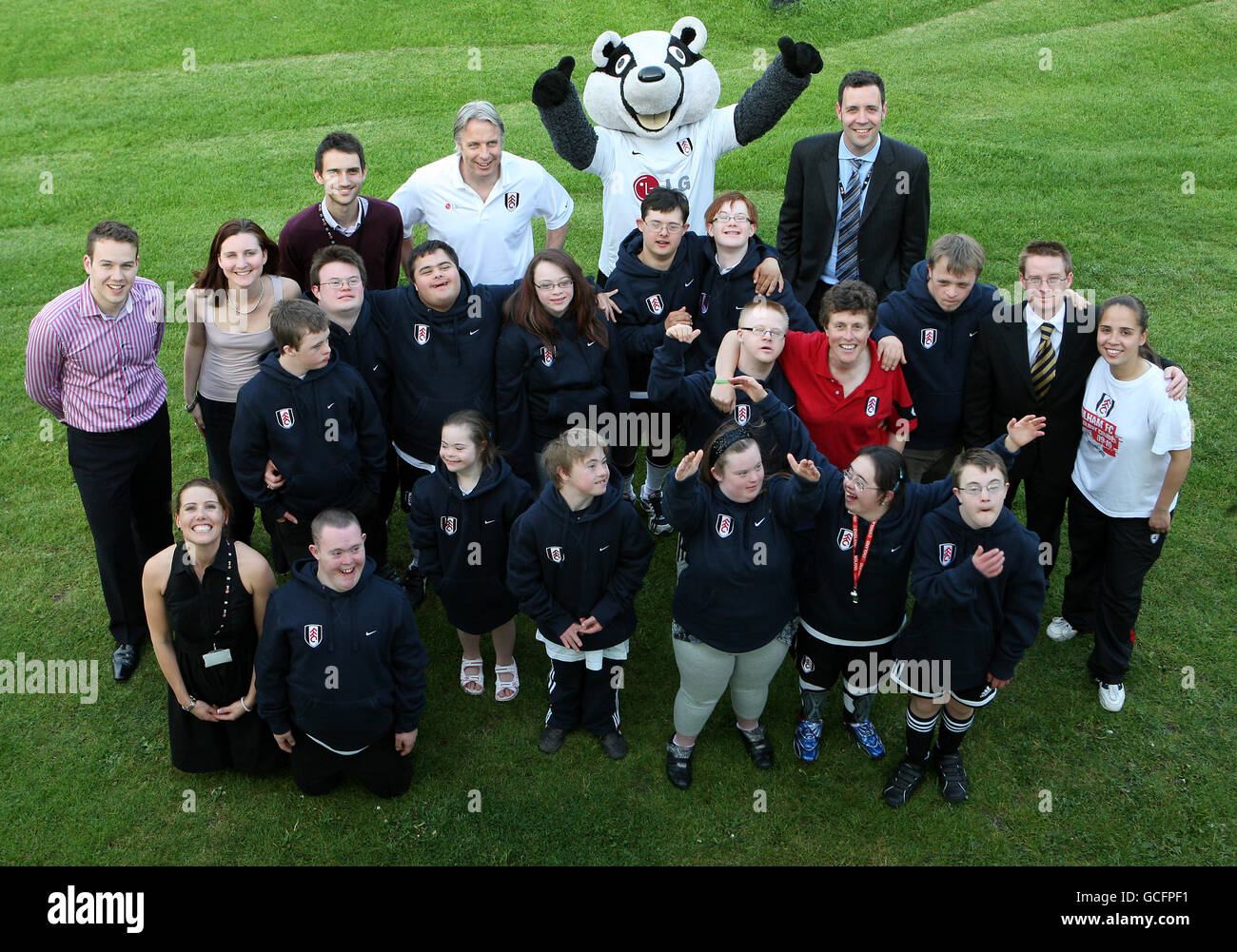 A team group photo at Motspur Park training ground ahead of Fulham ...