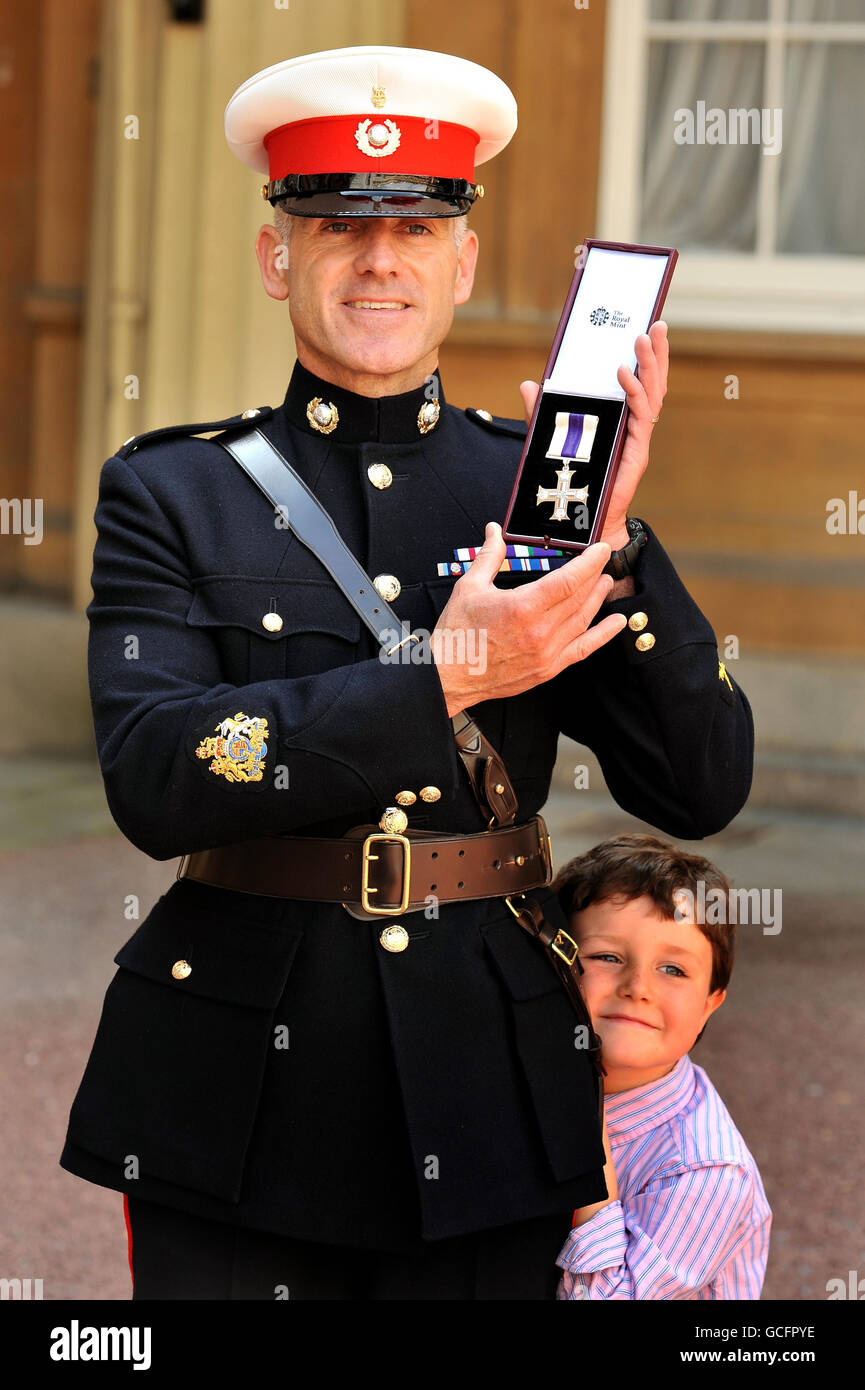 Warrant Officer Class 1 Matthew Tomlinson, The Royal Marines, stands ...
