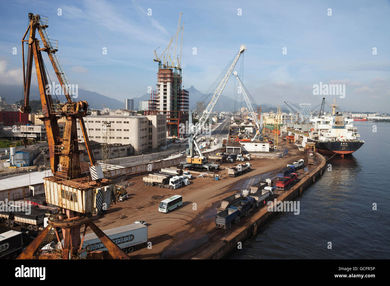 Ship in port and dockside; Rio de Janeiro, Brazil Stock Photo - Alamy