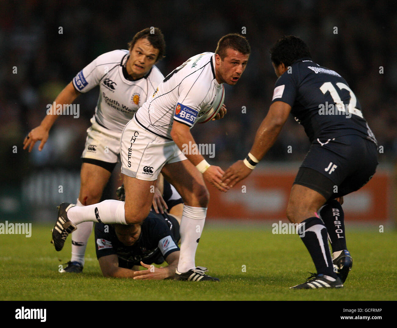 Exeter Chiefs' Nic Sestaret breaks through pressure from Bristol Rugby ...