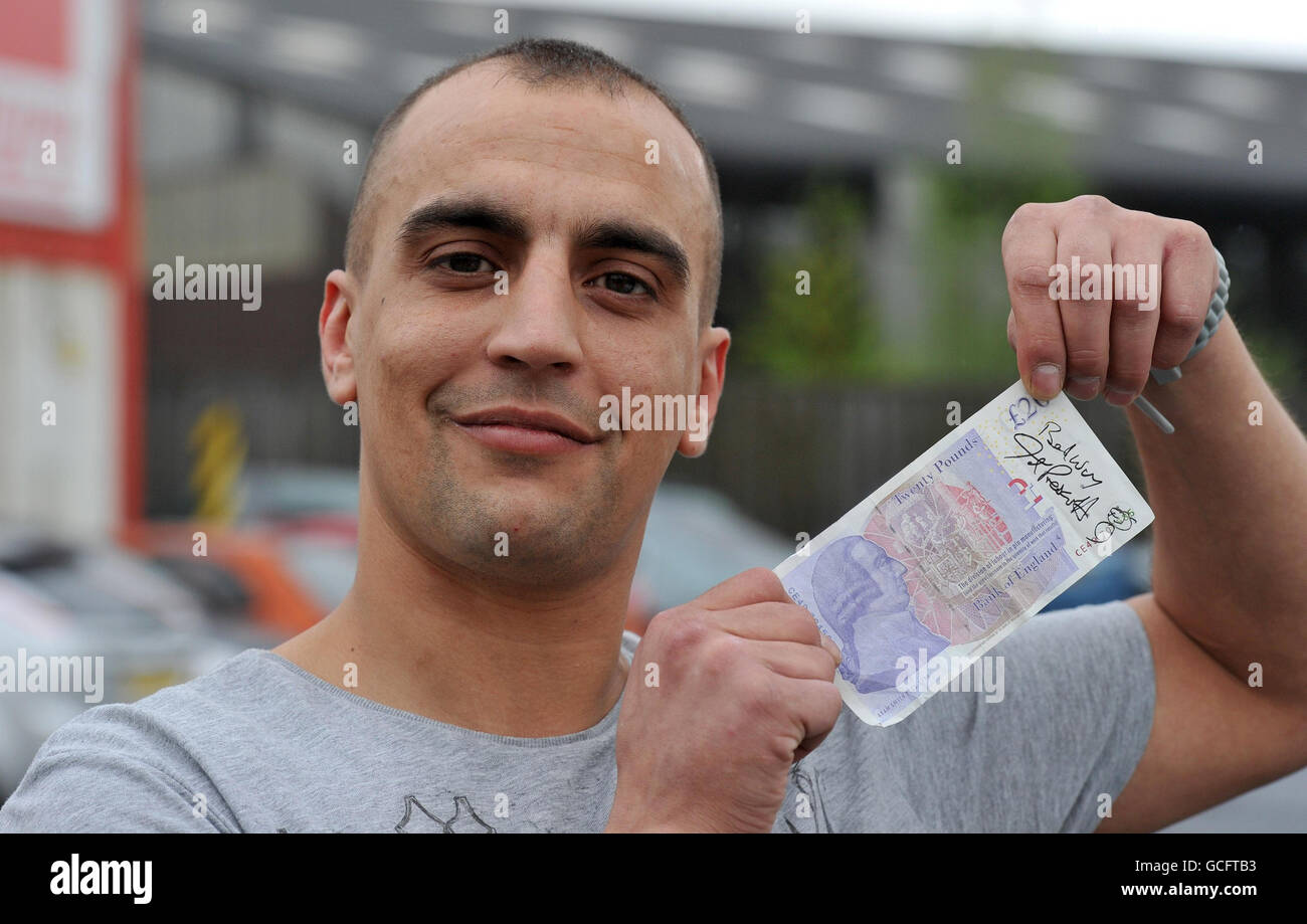 Tony Marsden with the 20 note signed for him by former deputy Prime ...