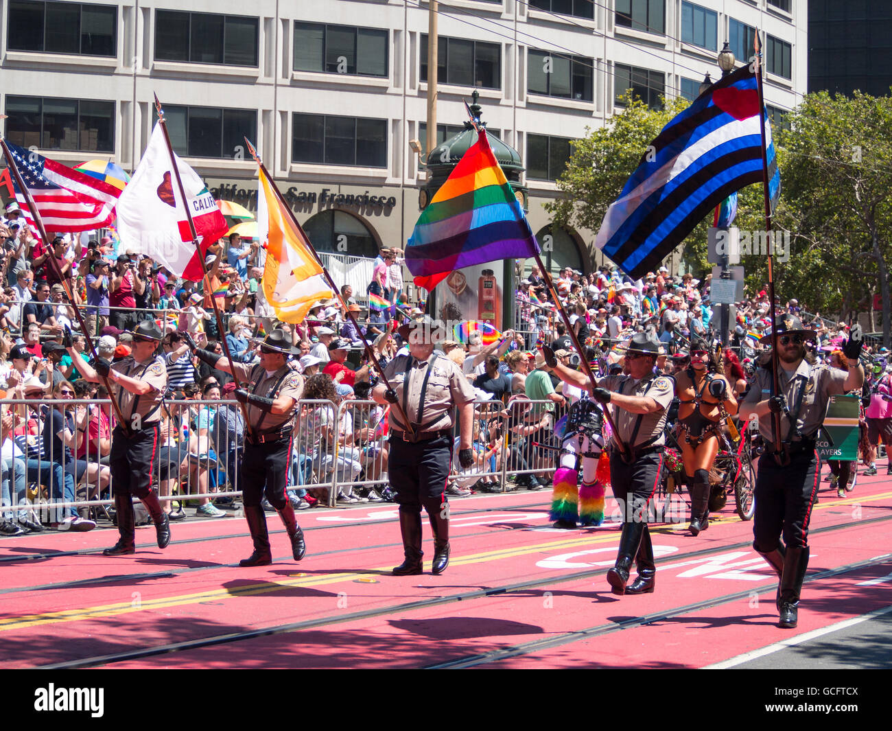 California rangers marching in San Francisco Pride Parade 2016 Stock ...
