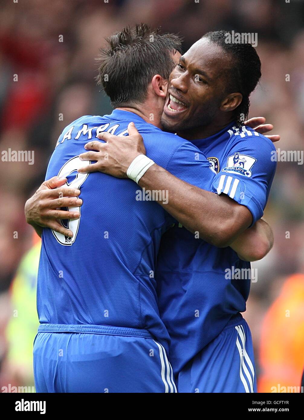 Chelsea's Frank Lampard (left) and Didier Drogba (right) celebrate ...
