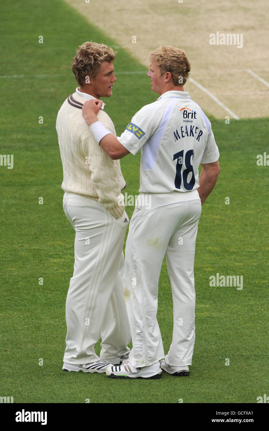 Surrey captain rory hamilton brown left with teammate stuart meaker hi ...