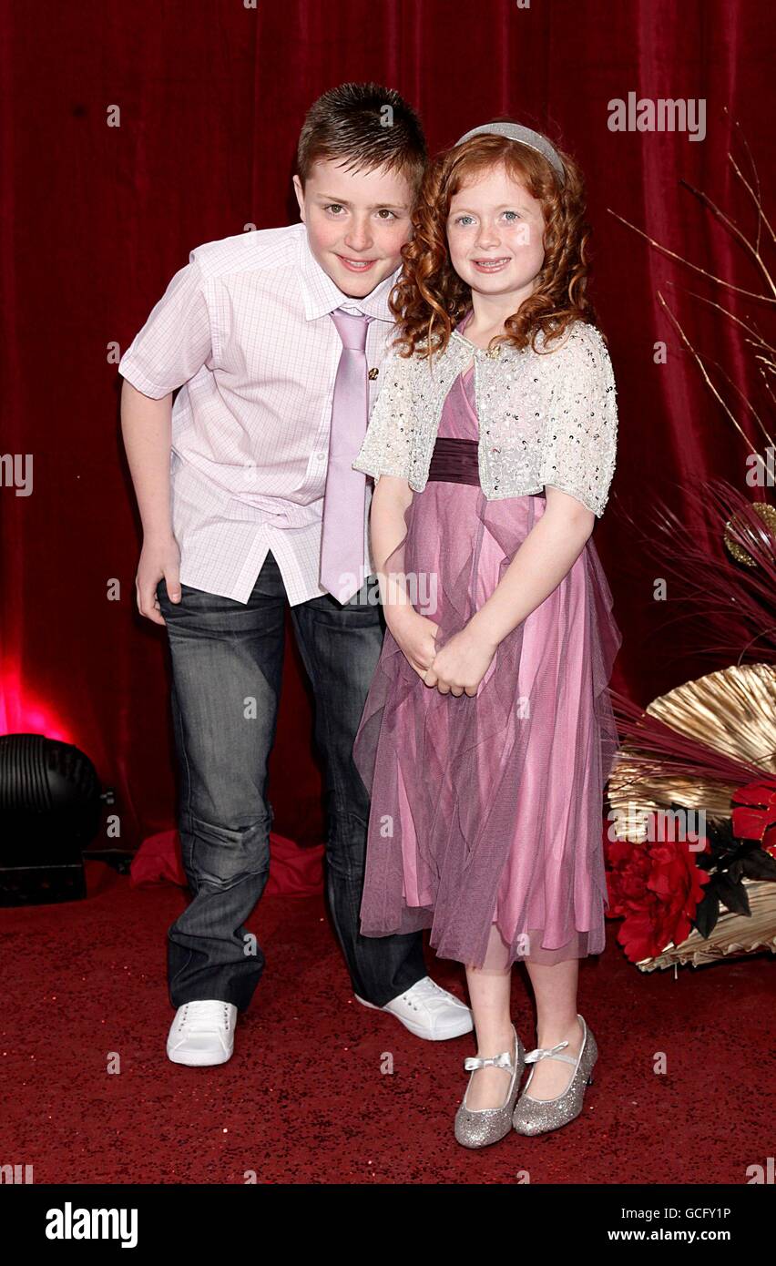 Maisie Smith and James Forde arriving for the 2010 British Soap Awards ...