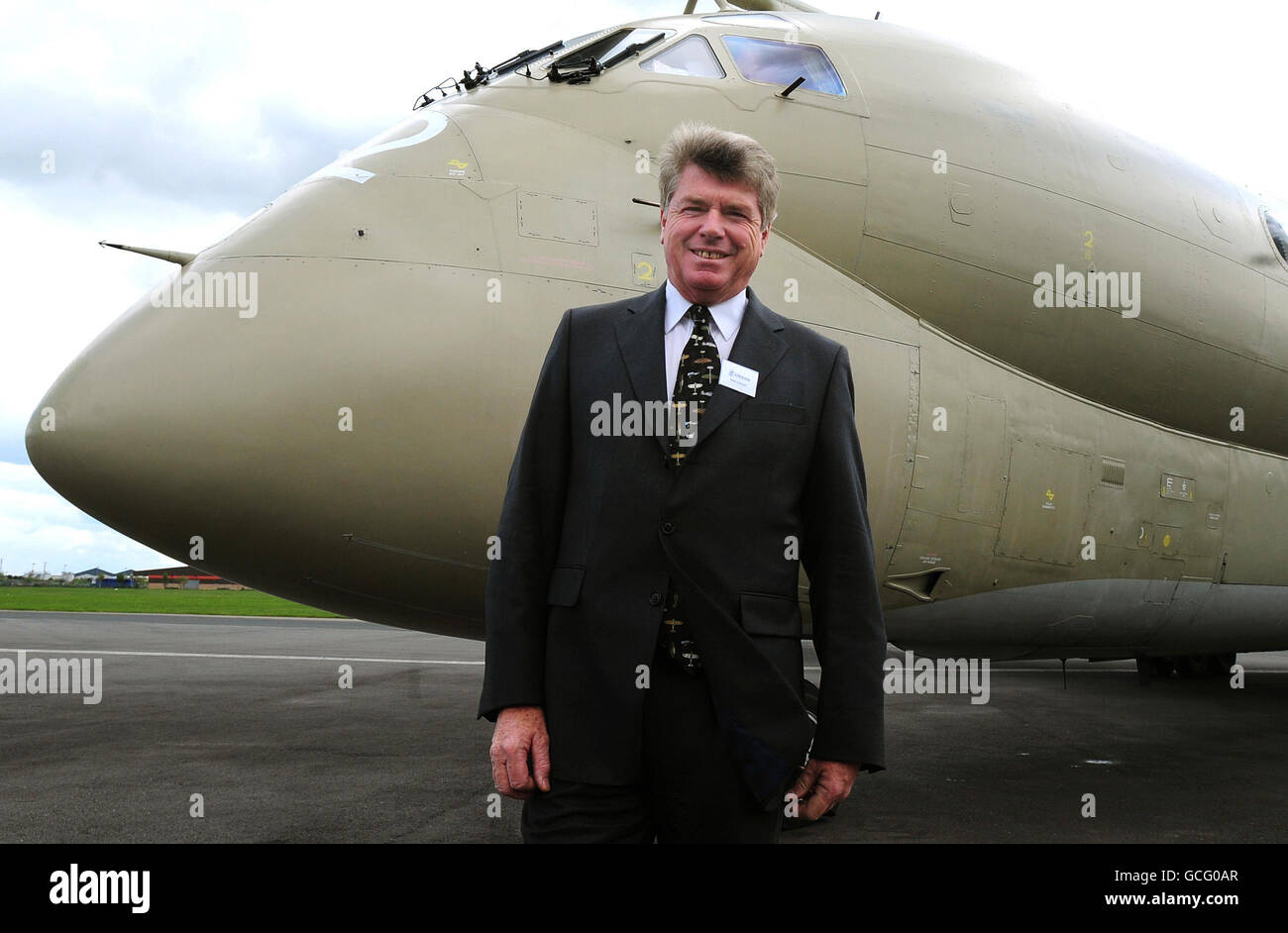 President of Air Atlantique's Mike Collett welcomes an ex Royal Air ...