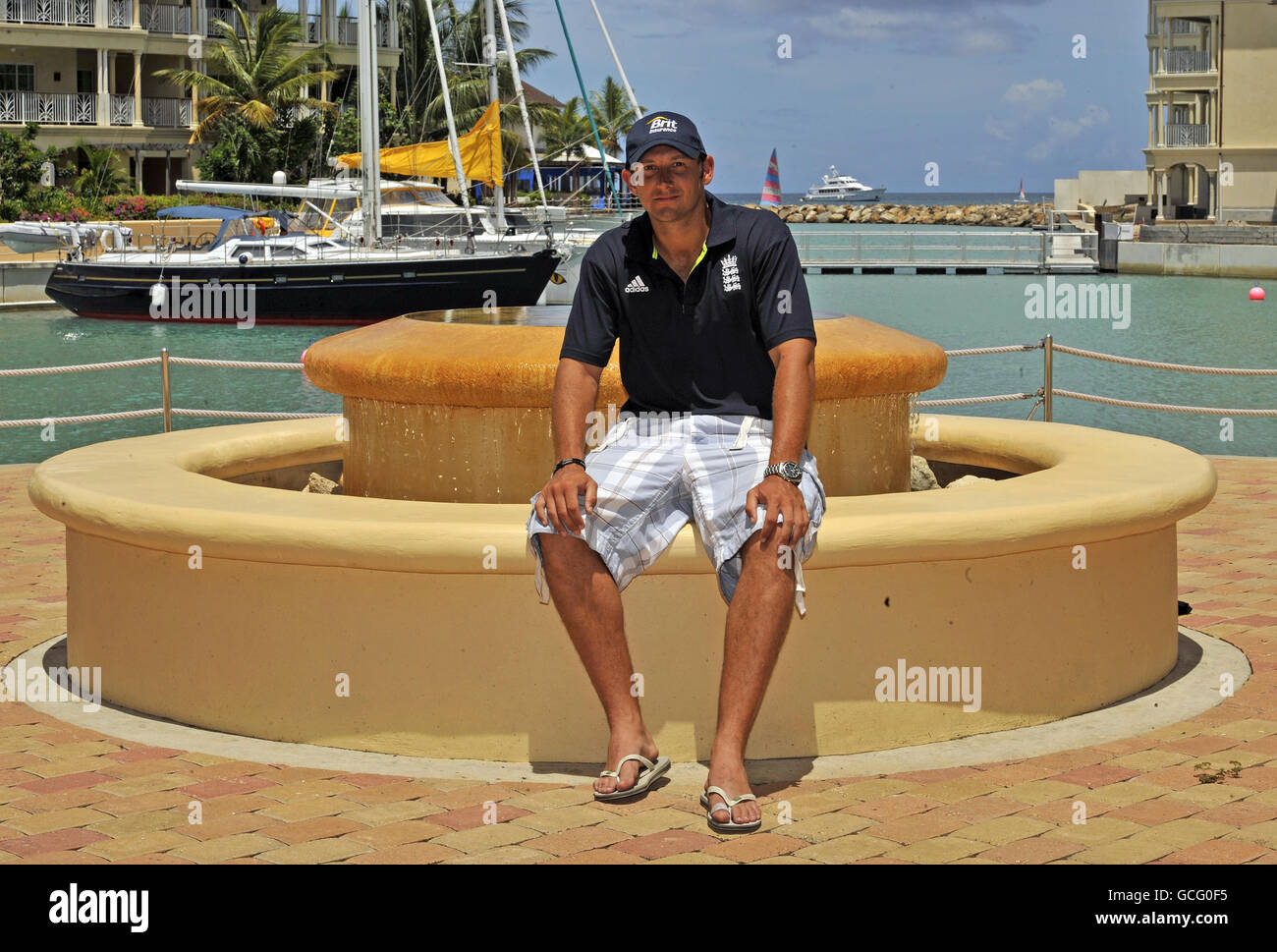 Cricket - Tim Bresnan Photocall - The Landings Stock Photo - Alamy