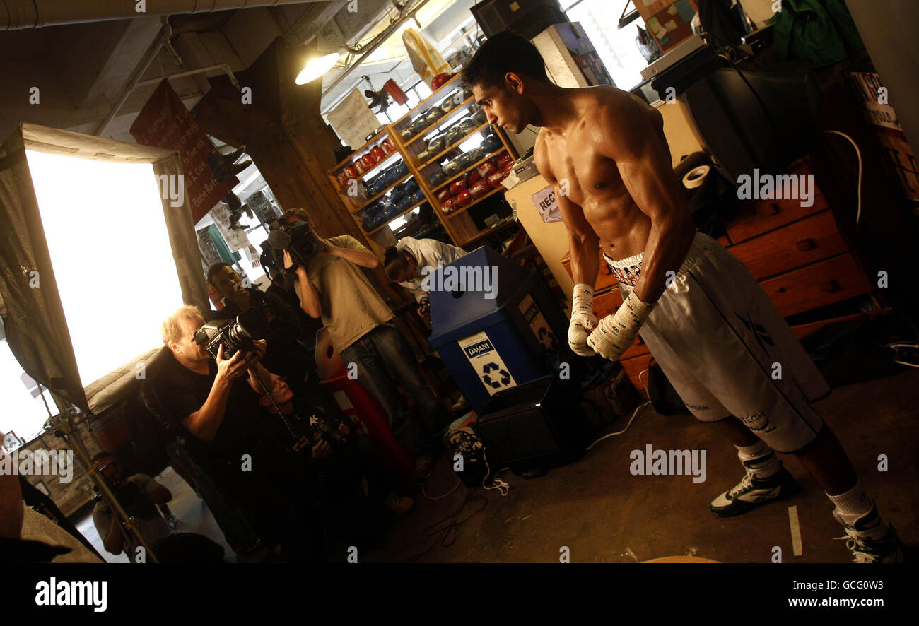 Boxing - Amir Khan Media Workout - Trinity Boxing Club - New York Stock ...